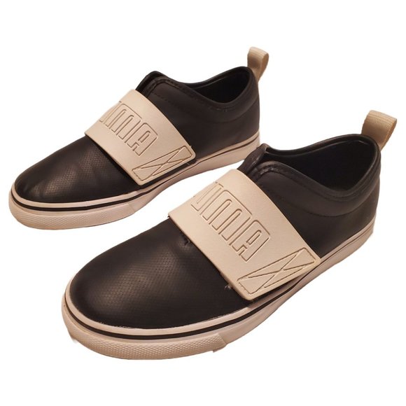 Puma | Shoes | Puma Boys Black White El Ray Velcro Strap Pull On Shoes ...